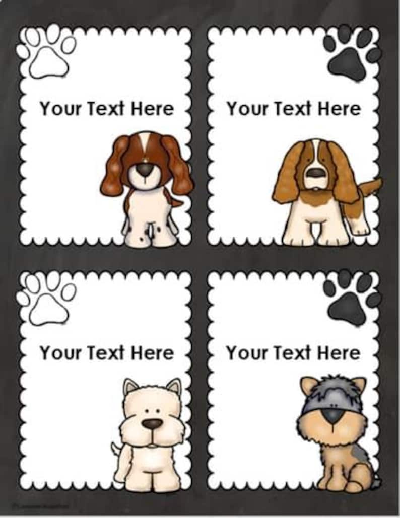 Dog Theme Editable Classroom Labels Decorations Powerpoint INSTANT ...