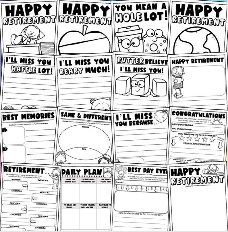 Retirement Class Book Party Gift Student Advice & Goodbye Ideas for ...