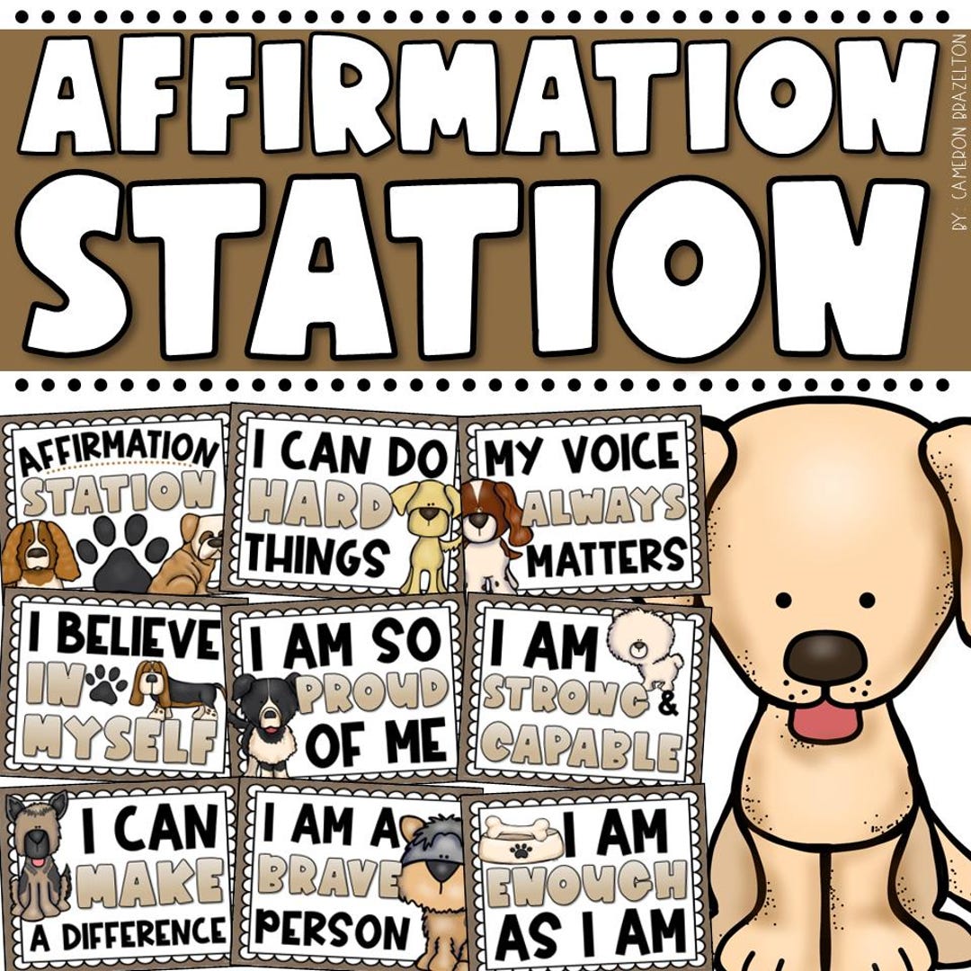 Dog Affirmation Station Posters: Classroom Decor (instant Download) - Etsy