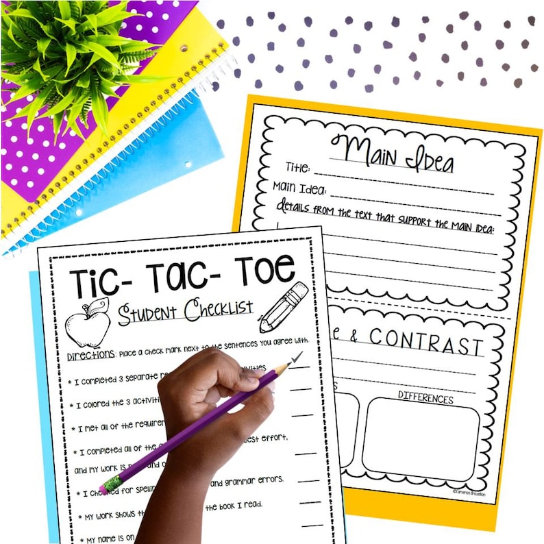 Reading Response Non Fiction Tic Tac Toe Menu Choice Board Instant ...