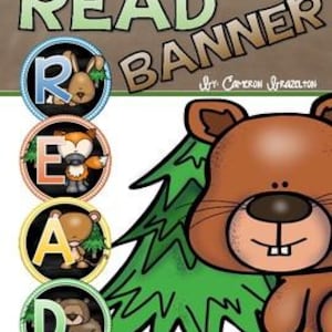 Reading Banner Classroom Decoration Bulletin Board Woodland Animals ...