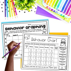 Behavior Clip Chart Nautical Sailing Theme for Classroom Management ...