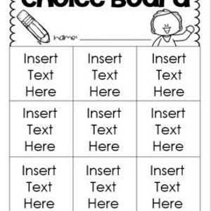 Word Work Spelling Sight Words Choice Board Activities Menu Tic Tac Toe ...