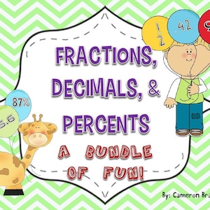 Fraction, Decimal, and Percent (activities, Student Sheets, Assessments ...