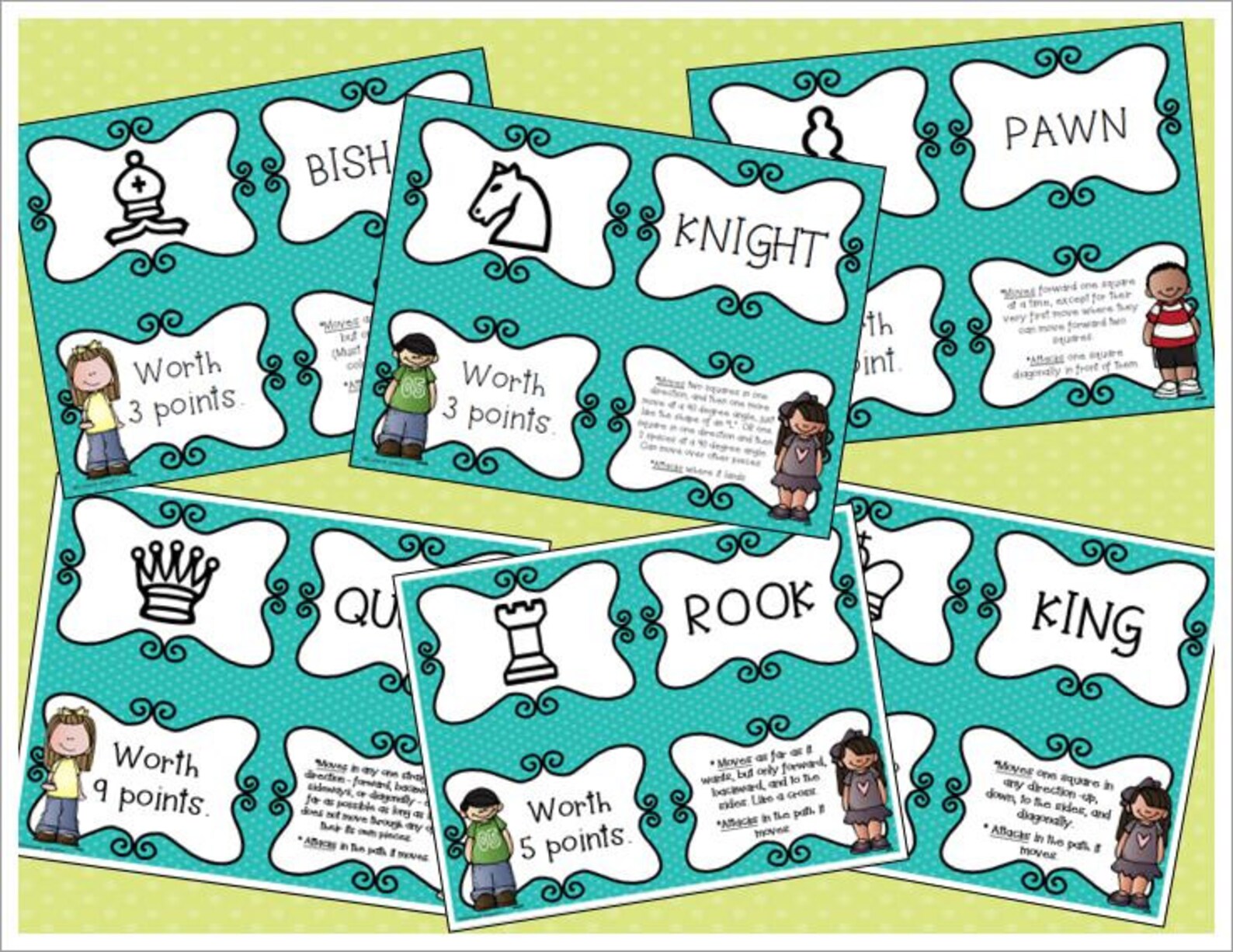 Chess Tips and Matching Game - Etsy