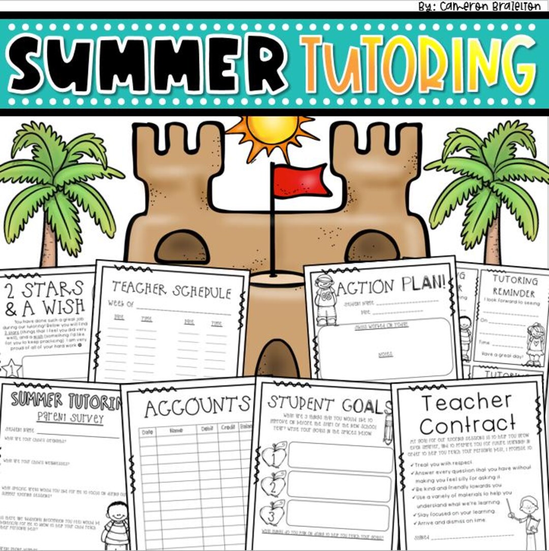 Summer Tutoring Binder Start-up Kit Teacher Resources INSTANT DOWNLOAD ...