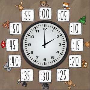 Clock Labels Telling Time Woodland Animals Forest Theme INSTANT ...