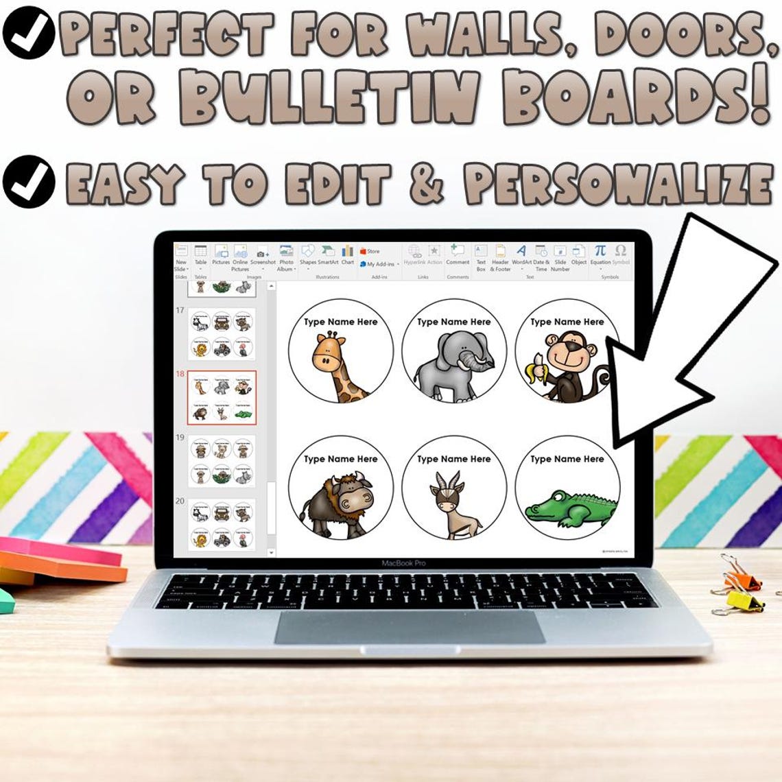 Back to School Door Decorations Bulletin Board Wild Jungle Safari Theme ...