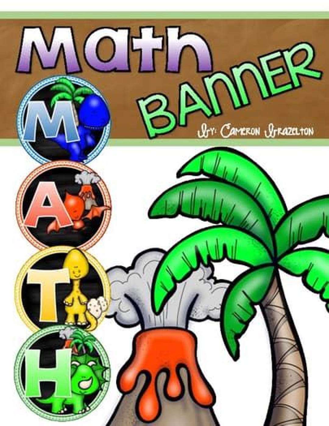 Math Banner Classroom Decoration Bulletin Board Dinosaur Theme ...