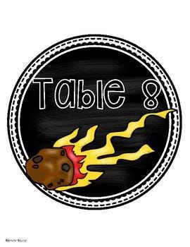 Table Numbers Signs Outer Space Theme INSTANT DOWNLOAD - Etsy