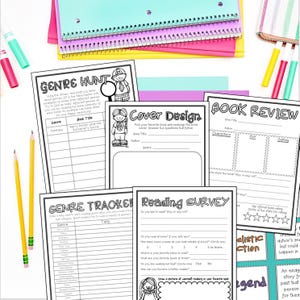 Reading Genre Activities (matching Game, Surveys, Quiz, Book Review) - Etsy