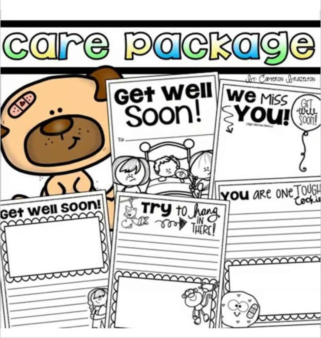 Get Well Soon Cards: Classroom Care Package (digital Download) - Etsy