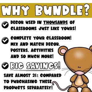 Woodland Animals Class Decor Bundle (posters, Binder Covers, Schedule ...