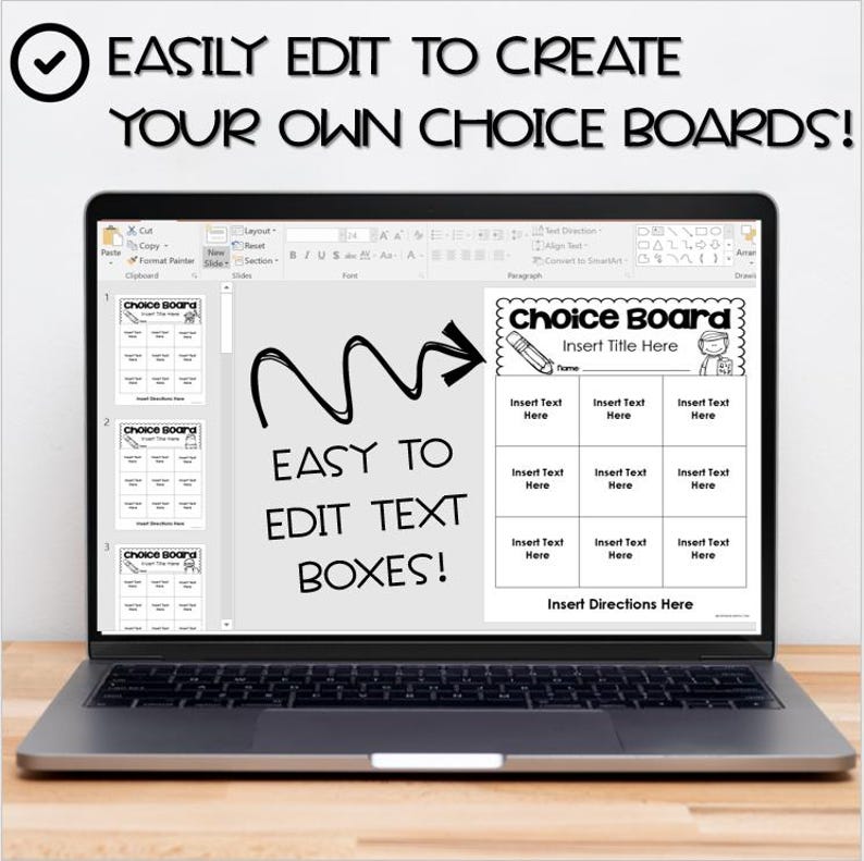Choice Board Student Menu Tic Tac Toe Blank Templates Create Your Own ...