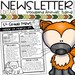 Weekly Classroom Newsletter Template Woodland Animals Theme EDITABLE ...