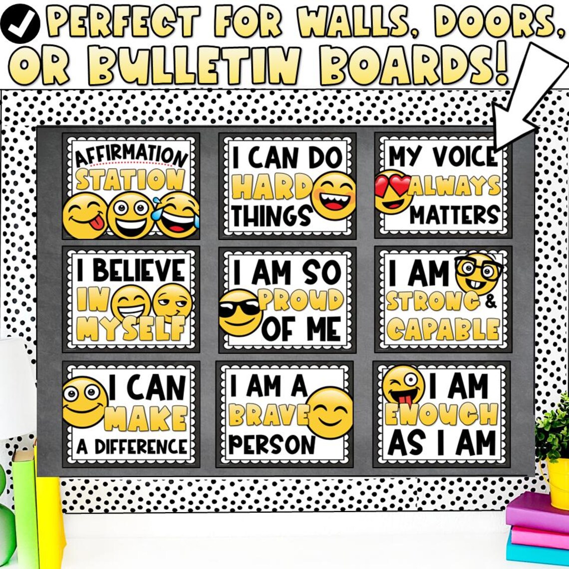 Emoji Affirmation Station Posters: Classroom Confidence-building ...