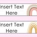 Name Tags Plates Desk Labels Boho Modern Muted Rainbow Theme EDITABLE ...