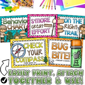 Behavior Clip Chart Camping Camp Out Theme for Classroom Management ...