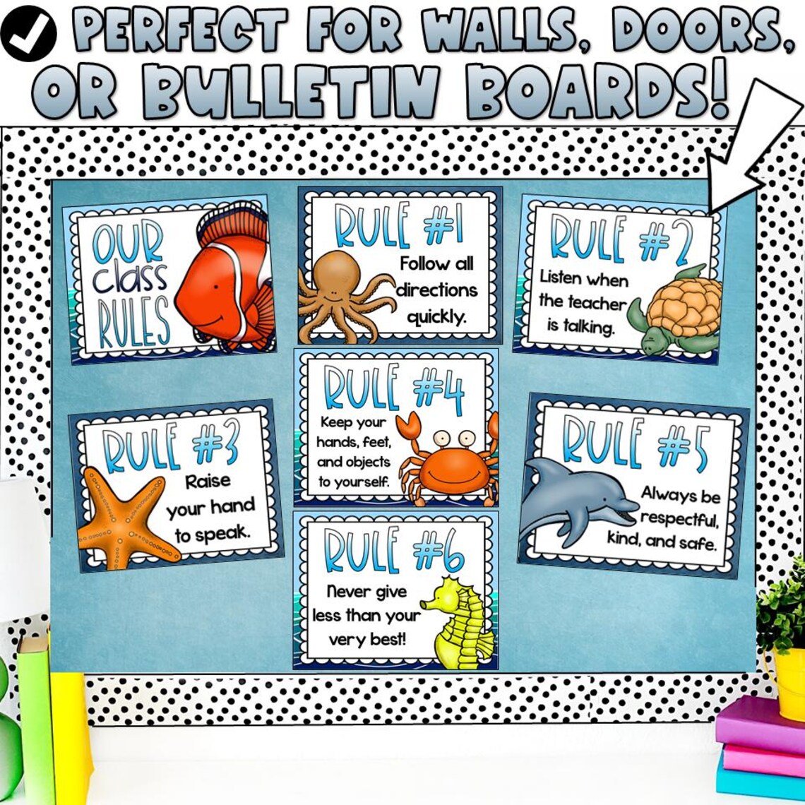 Classroom Rules Posters EDITABLE Back to School Ocean Under the Sea ...