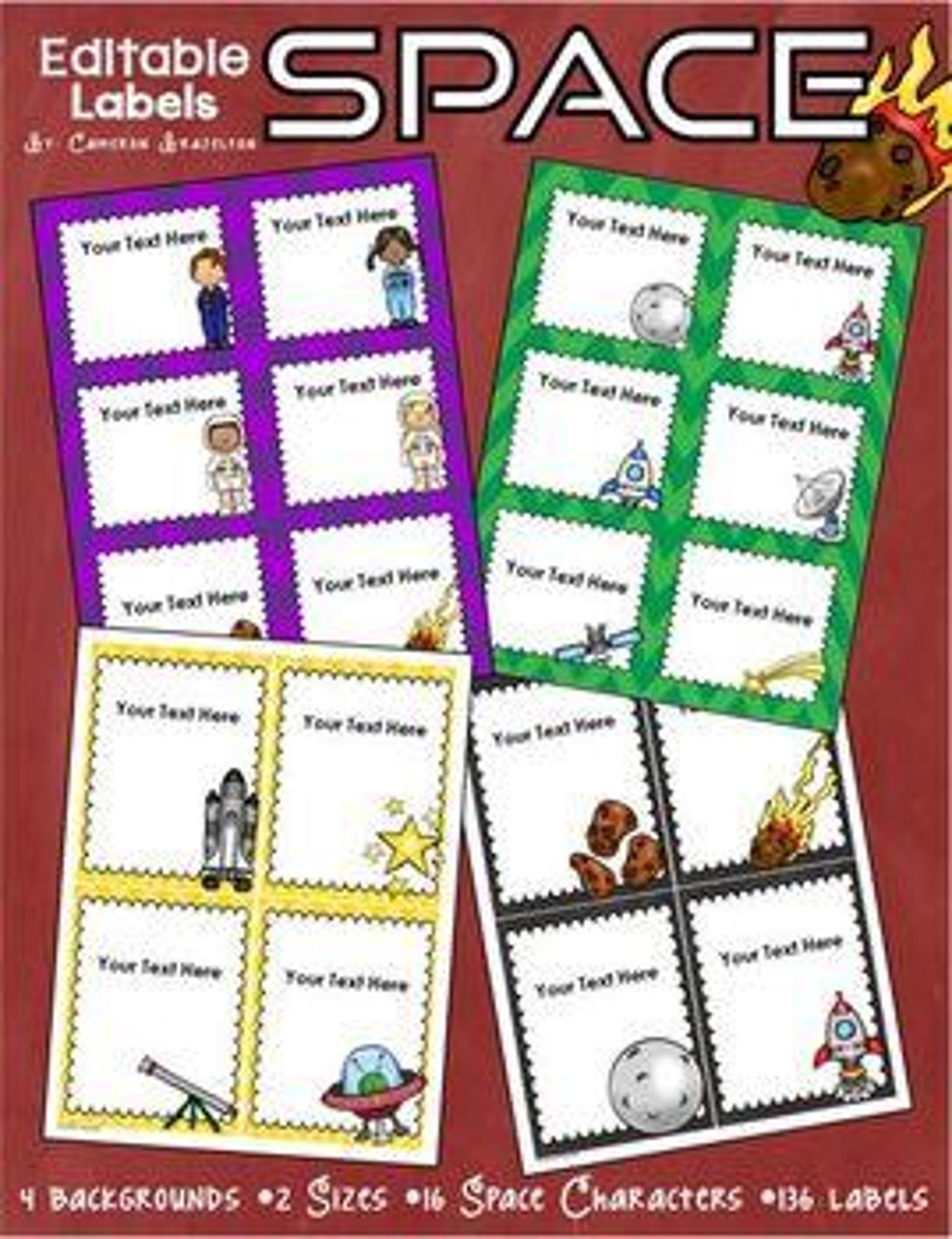 Outer Space Theme Classroom Labels Decorations Editable INSTANT ...
