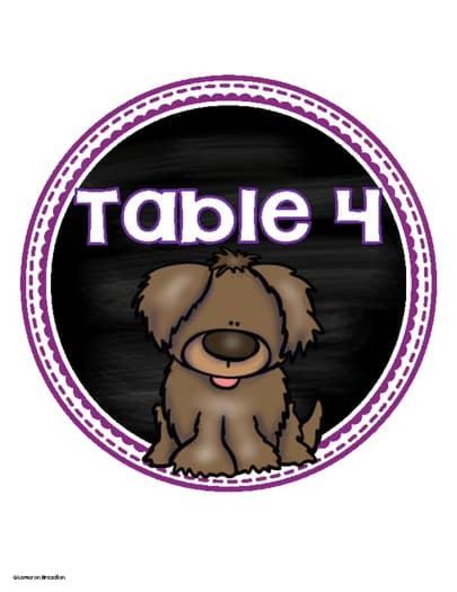 Table Numbers Signs Dog Theme INSTANT DOWNLOAD - Etsy