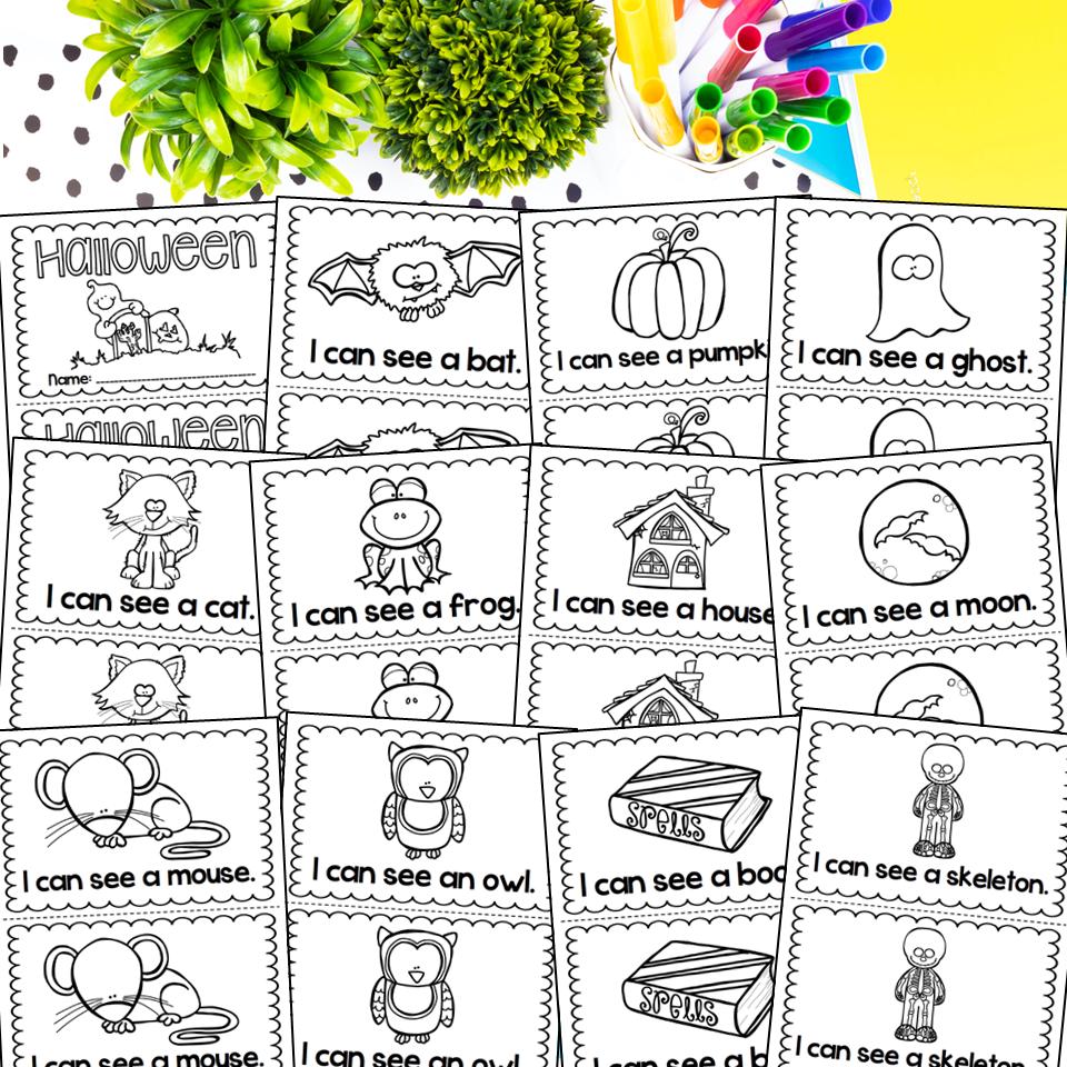 Halloween Emergent Reader Book: Sight Words for Guided Reading (instant ...