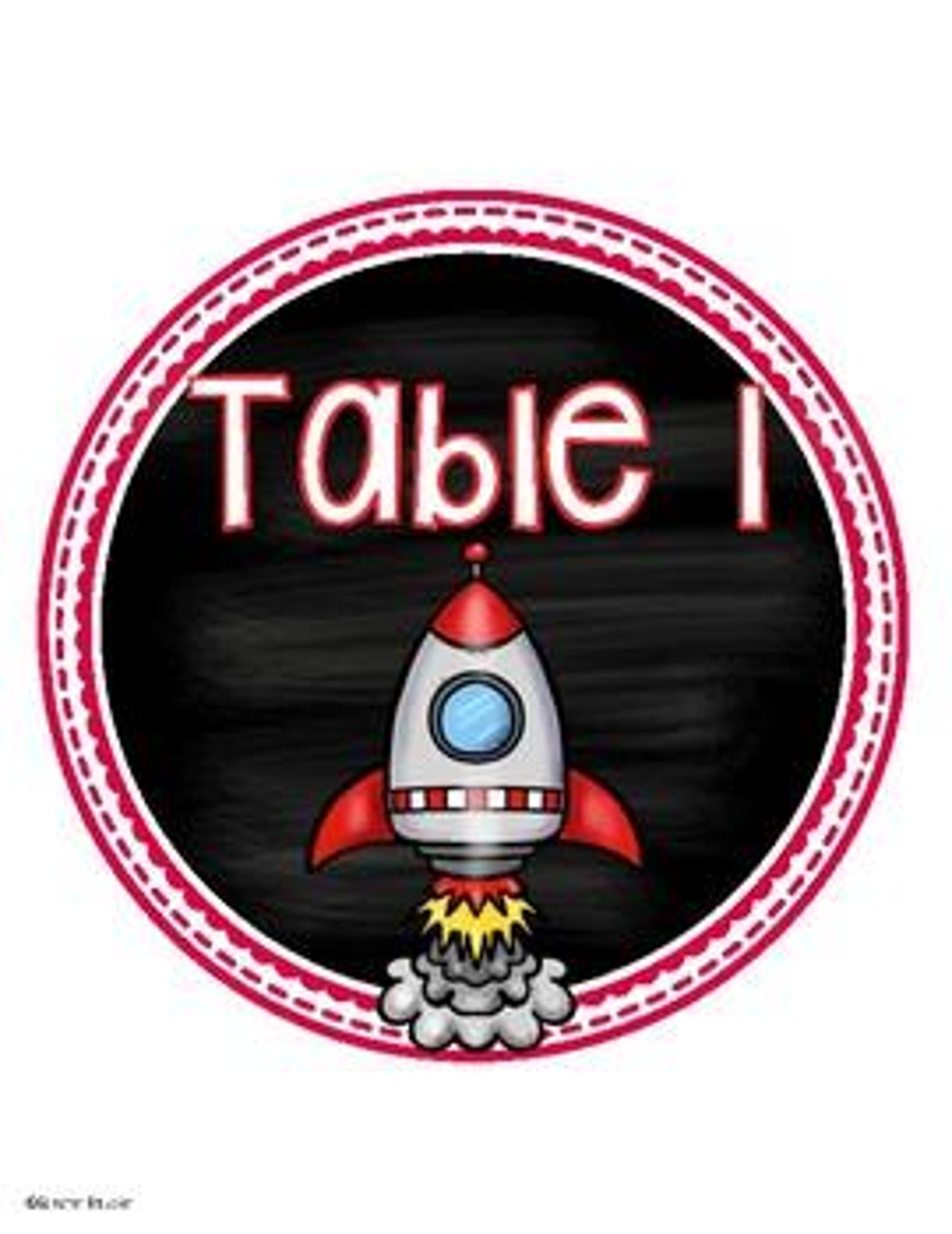 Table Numbers Signs Outer Space Theme INSTANT DOWNLOAD - Etsy