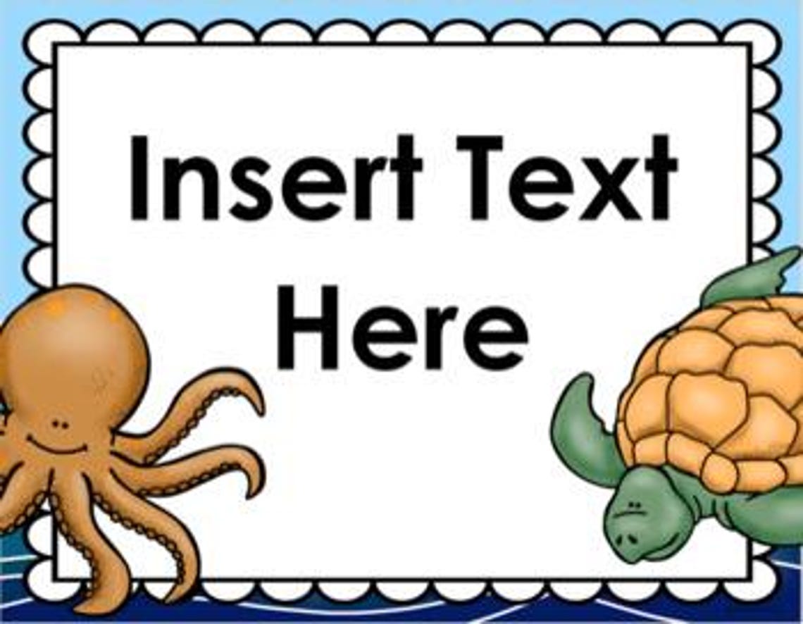 Welcome to Our Classroom Door Sign Display Ocean Under the Sea Theme ...