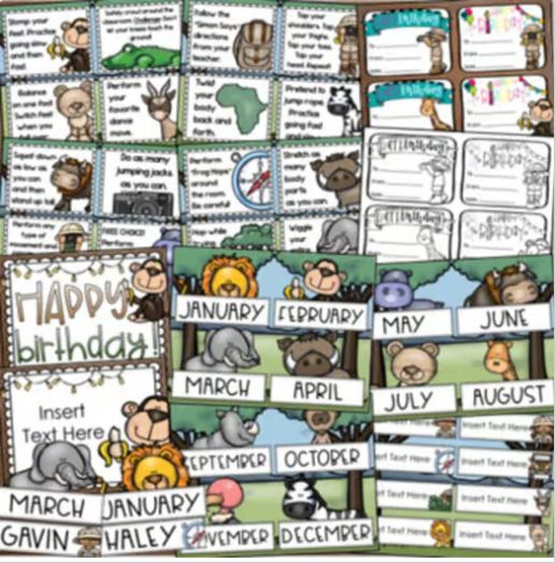 Jungle Safari Class Management Decor Bundle (rules, Voice Levels ...