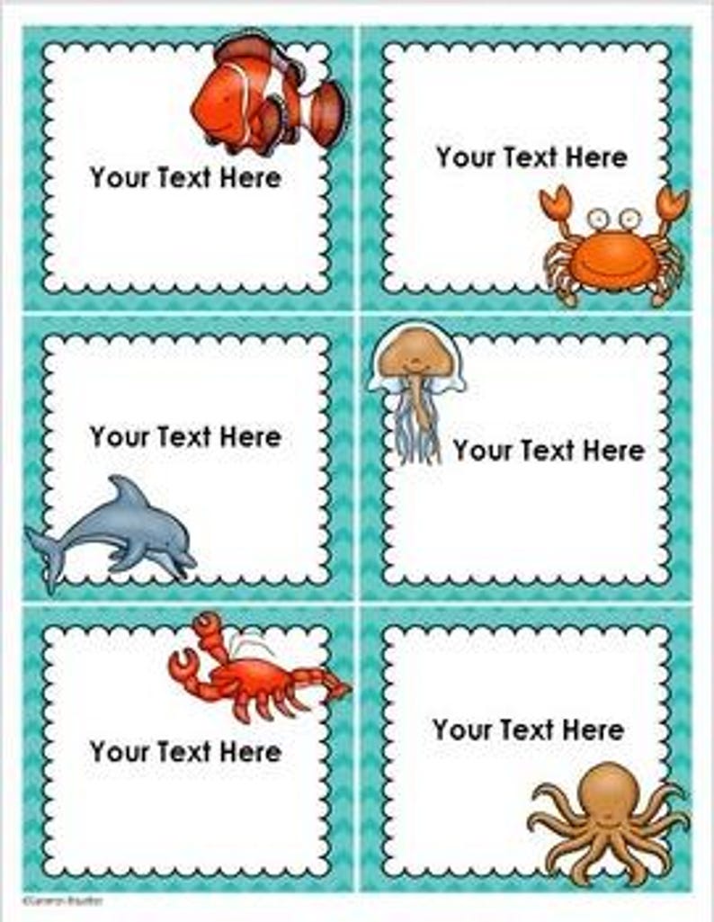 Ocean Underwater Theme Classroom Labels Decorations Editable INSTANT ...