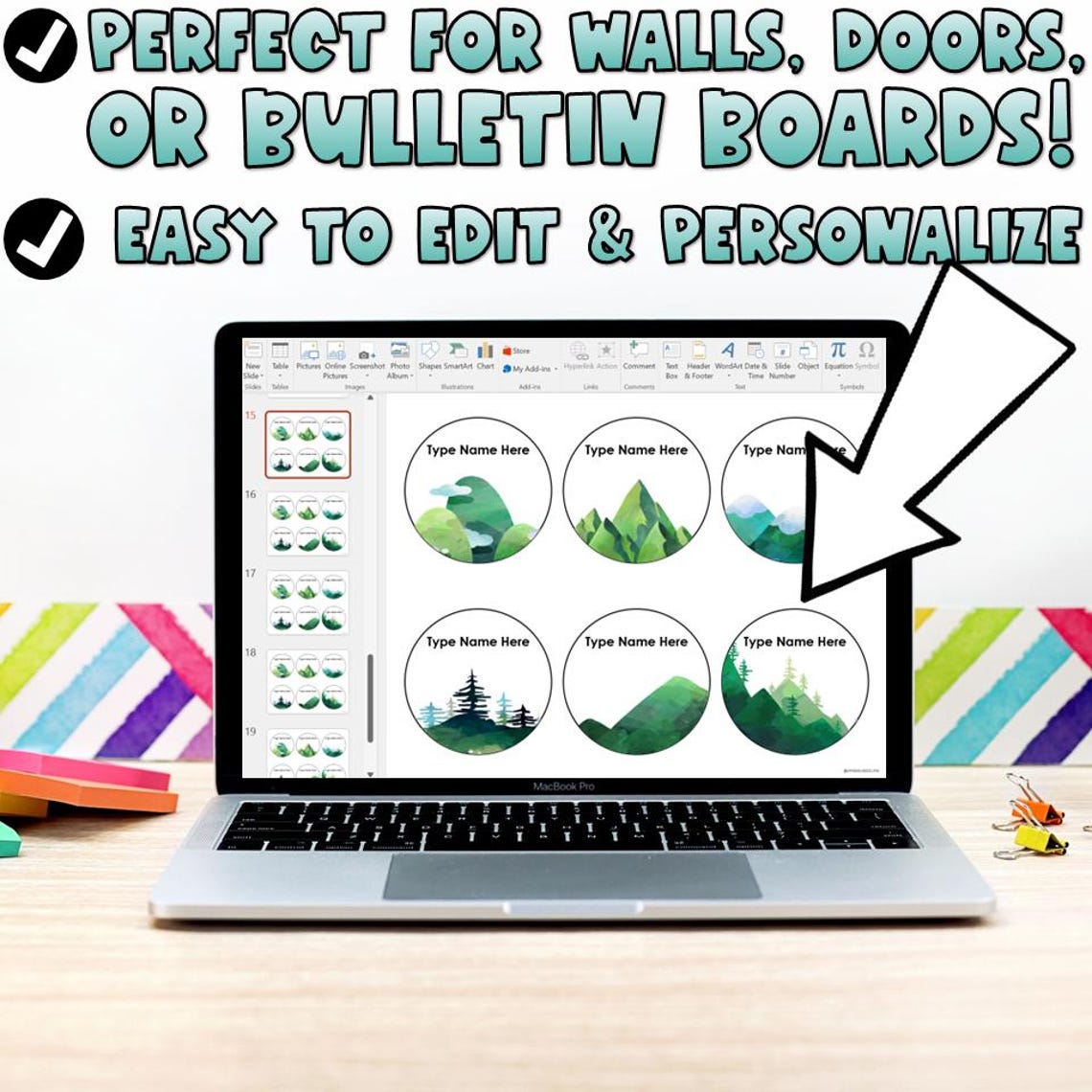 Back to School Door Decorations Bulletin Board Display Mountains Theme ...