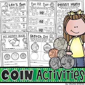 Money Worksheets Coin Identification and Values Activities - Etsy