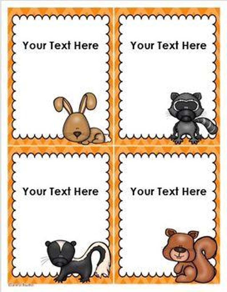 Woodland Animals Forest Camping Theme Classroom Labels Decorations ...