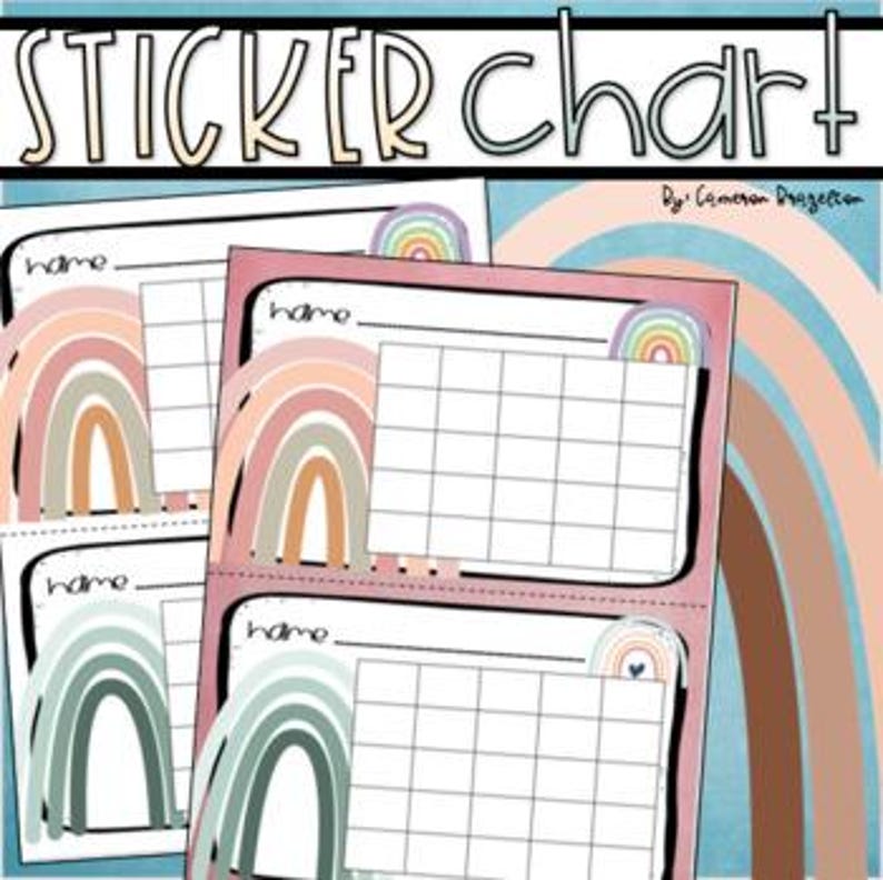 Boho Rainbow Sticker Chart | Positive Behavior Reward Incentive for ...