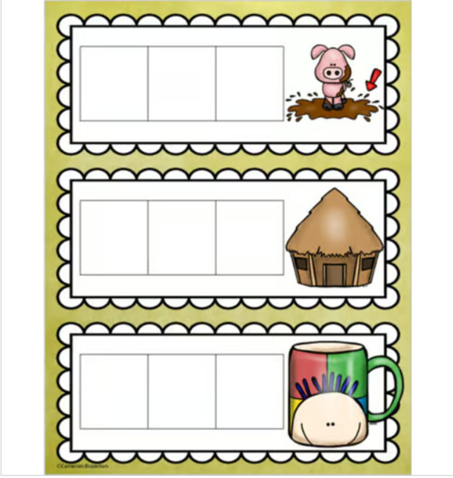 CVC Word Families Phonics Missing Beginning Middle Final Sound Card ...