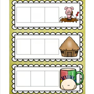 CVC Word Families Phonics Missing Beginning Middle Final Sound Card ...