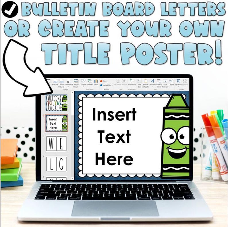 Back to School Door Decorations Bulletin Board Display Crayon Theme ...