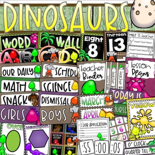 Dinosaur Dino Theme Classroom Decorations and Management Mega Bundle ...