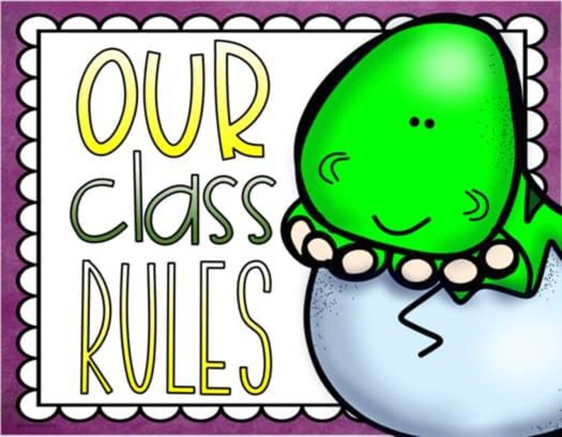 Classroom Rules Posters EDITABLE Back to School Dinosaur Dino Theme ...