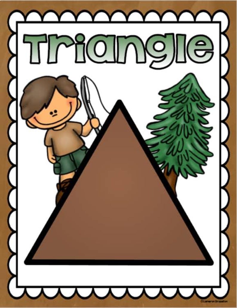 2D Shapes Poster Signs Camping Camp Out Theme INSTANT DOWNLOAD - Etsy