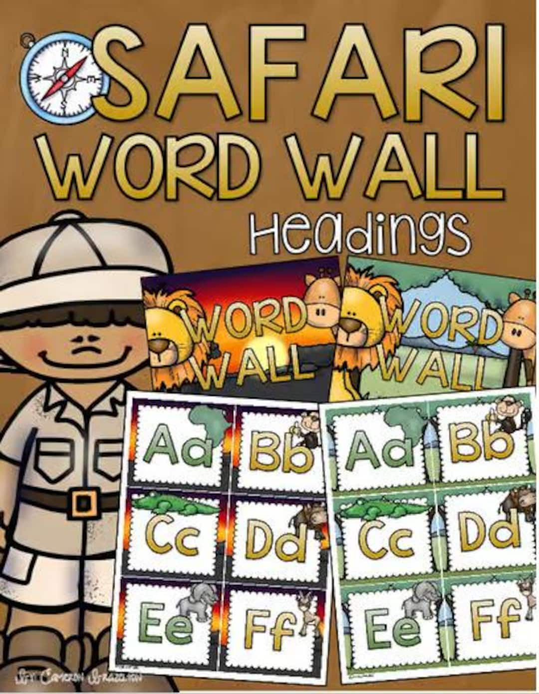 Word Wall Labels Alphabet Letter Cards Jungle Safari Theme - Etsy