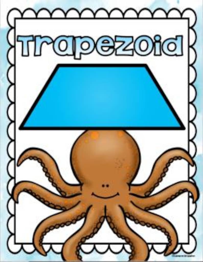 2D Shapes Poster Signs Ocean Under the Sea Underwater Theme INSTANT ...