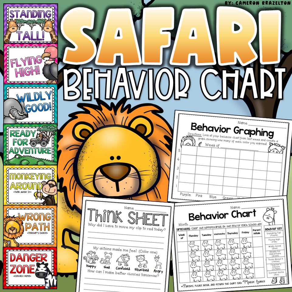 Behavior Clip Chart Jungle Safari Theme INSTANT DOWNLOAD - Etsy