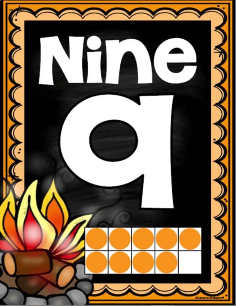 Number Posters Signs 0-20 Ten Frames Camping Camp Out Theme INSTANT ...
