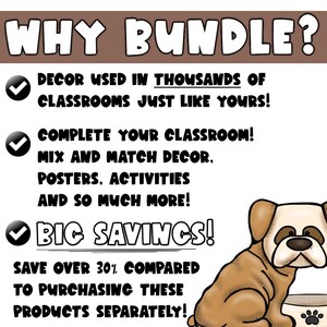 Dog Theme Class Decor Bundle (behavior Chart, Name Plates, Labels ...