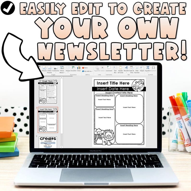 Weekly Classroom Newsletter Template Jungle Safari Theme EDITABLE ...