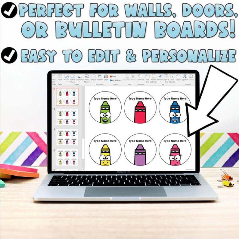 Back to School Door Decorations Bulletin Board Display Crayon Theme ...