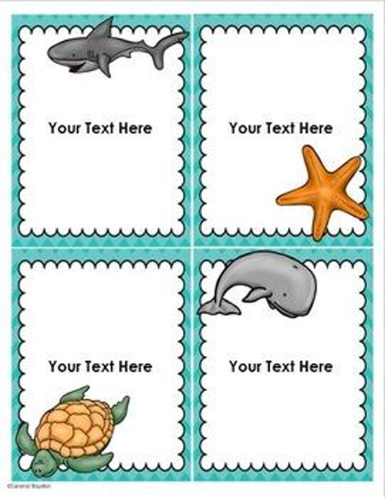 Ocean Underwater Theme Classroom Labels Decorations Editable INSTANT ...