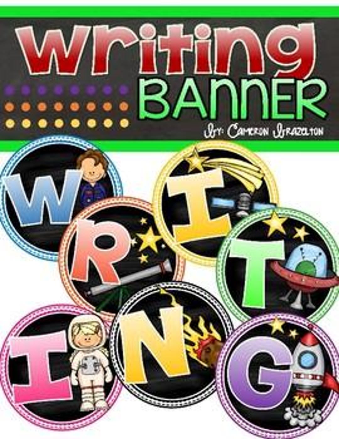 Writing Banner Classroom Decoration Bulletin Board Outer Space Theme ...