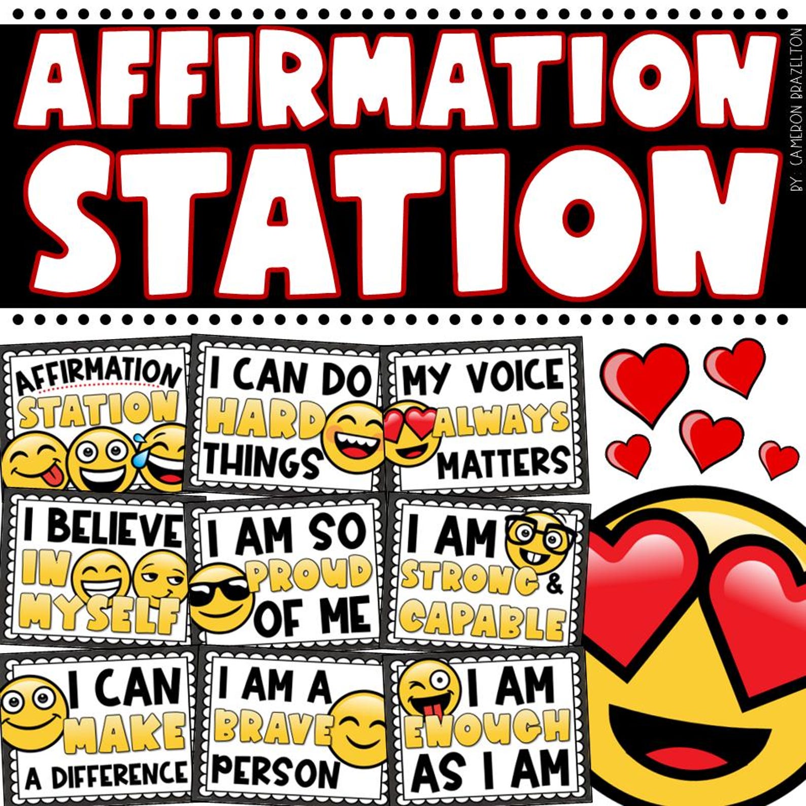 Emoji Affirmation Station Posters: Classroom Confidence-building ...